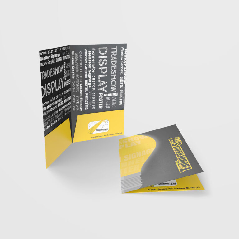 Presentation Folder -Tri fold – Thunderbolt Sign